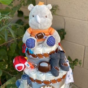 Handmade | Accessories | Sport Diaper Cake Football Diaper Cake | Poshmark
